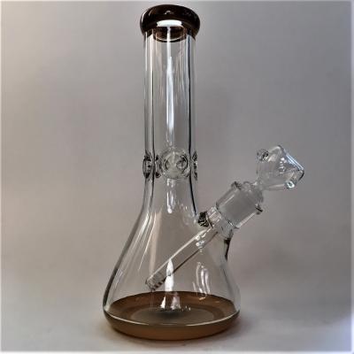 China 17 Inch Glass Water Tube Percolator Luminous Smoking Pipe Thick Base for sale