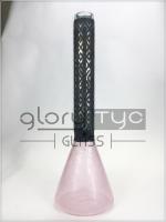 China 18 Inch Borosilicate Glass Beaker Bong 19mm Joint Hookah Water Pipe for sale
