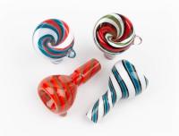 China 4 Style 14mm 18mm Glass Bowl Male Joint Handle Slide Piece for Bong Water Pipe for sale