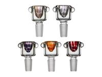 China 4 Style 14mm 18mm Glass Bowl Male Joint Handle Slide Piece for Bong Water Pipe for sale