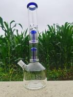 China 10 Inch Glass Beaker Bong 4mm Thick Heavy Duty Water Pipe with 14mm Bowl for sale