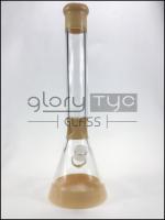 China 18 Inch Borosilicate Glass Water Pipe Recycler with Colorful Downstem and Bowl 4mm Thick for sale