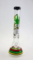 China 16 Inch 9mm Thick Glass Water Pipe Bubbler Bong for Dry Herb Smoking for sale