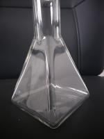 China 10 Inch Pyrex Glass Hookah Shisha Water Pipe Quadrilateral Bottle Bottom Mushroom Filter 15mm Joint for sale