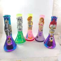 China 10Inch Glass Smoking Pipe Borosilicate Hookah Large Filter Glass Bong for sale