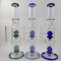 China 14 Inch Borosilicate Glass Beaker Bong Water Pipe 5mm Thick with Ice Catcher for sale