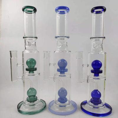 China 14 Inch Borosilicate Glass Beaker Bong Water Pipe 5mm Thick with Ice Catcher for sale