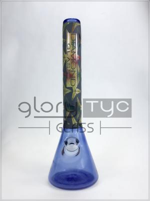 China Borosilicate Glass Water Hookah Smoking Pipe Bubbler 14 Inch 19mm Joint for sale