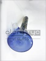 China Borosilicate Glass Water Hookah Smoking Pipe Bubbler 14 Inch 19mm Joint for sale