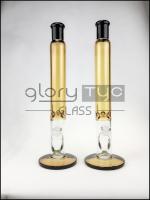 China 16 Inch Borosilicate Glass Cross Water Pipe with Inline Percolator Hookah 50x7mm for sale