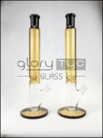 China 16 Inch Borosilicate Glass Cross Water Pipe with Inline Percolator Hookah 50x7mm for sale