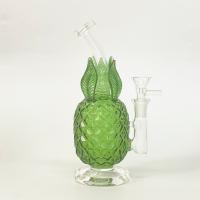 China Pineapple Borosilicate Glass Hookah Water Pipe 25cm Height 14mm Bowl for sale