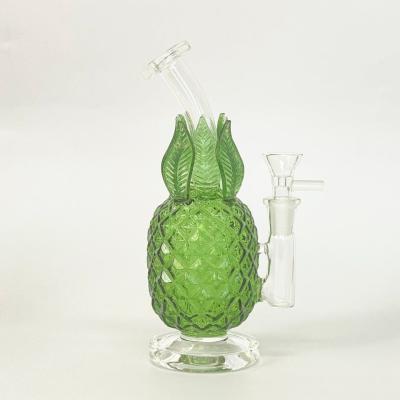 China Pineapple Borosilicate Glass Hookah Water Pipe 25cm Height 14mm Bowl for sale