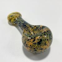 China 4 Inch Electroplated Sandblasting Pattern Glass Hand Pipe Glass Smoking Pipe for sale