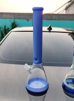 China Borosilicate Glass Bongs Large Beaker 10 Inches Hand Painted Water Pipe for Dry Herbs for sale
