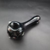 China Colorful Pattern Water Pipes Borosilicate Silicone Glass Pipe Bong Spoon 100g for sale