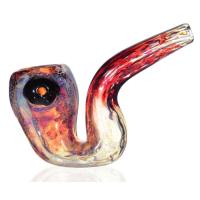 China Borosilicate Glass Hand Pipe Handmade Glowing Colorful Smoking Pipe 50pcs MOQ for sale