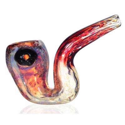 China Borosilicate Glass Hand Pipe Handmade Glowing Colorful Smoking Pipe 50pcs MOQ for sale