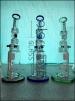 China 14 Inch Borosilicate Glass Water Bong Smoking Pipe 4mm Thick with Quartz Banger for sale