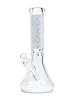 China Borosilicate Glass Beaker Bottom Handblown Recycler Water Pipe Bong 12 inch for sale
