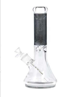 China Borosilicate Glass Beaker Bottom Handblown Recycler Water Pipe Bong 12 inch for sale