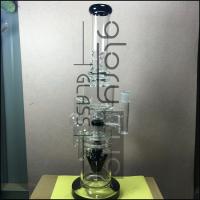 China Hand Blown 13.2 Inch Borosilicate Glass Water Pipe Bong with 3 Percs 14mm Female Joint for sale