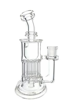 China Perc Glass Recycler Bong Detachable Chigiriki Layered Recycler 12 inch Matrix Perc Water Pipe for sale