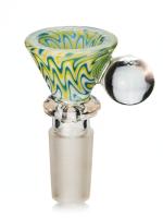 China 14mm Glass Water Bong Bowl 2 Inch Rasta Martini Bowl Piece Hand Blown Borosilicate for sale