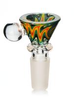 China 14mm Glass Water Bong Bowl 2 Inch Rasta Martini Bowl Piece Hand Blown Borosilicate for sale