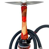 China Aluminum Alloy Glass Shisha Hookah Single Hose 1 Hose KTV Middle Size for sale