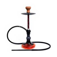 China Aluminum Alloy Glass Shisha Hookah Single Hose 1 Hose KTV Middle Size for sale