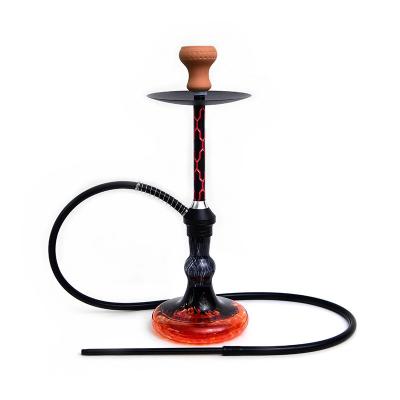 China Aluminum Alloy Glass Shisha Hookah Single Hose 1 Hose KTV Middle Size for sale