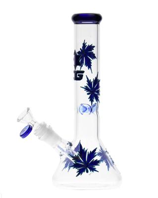 China 19mm Female Borosilicate Glass Bong Water Pipe 10 Inch Hand Blown for sale