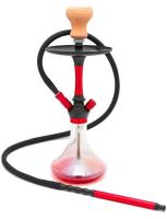 China Arabian Aluminum Single Hose Hookah Transparent Table Glass Shisha for sale