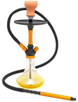 China Arabian Aluminum Single Hose Hookah Transparent Table Glass Shisha for sale