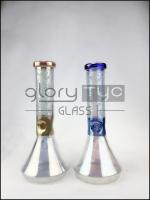 China 8 Inch Borosilicate Glass Bong Thick 4mm Banger with Free Glass Bowl 14mm Joint for sale