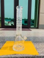 China Detachable Borosilicate Glass Water Pipe 18 Inch 7mm Thick Beaker Bong for sale