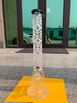 China Detachable Borosilicate Glass Water Pipe 18 Inch 7mm Thick Beaker Bong for sale