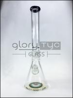 China Borosilicate Glass Hookah Bong Pipe 12 Inch Beaker Bubbler 7mm Thick with Ice Catcher for sale