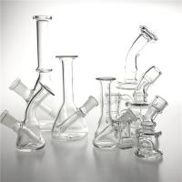 China 10mm 14mm Female Mini Glass Bong Pyrex Hookah Oil Rig Smoking Water Pipe 8inch for sale