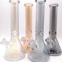 China 15 Inch Glass Bottom Beaker Bong 14.4mm Ice Water Dab Rig Bubbler for sale