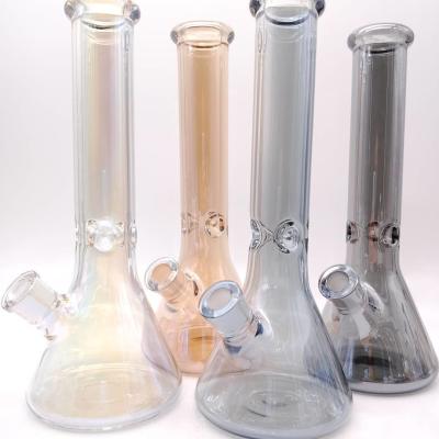 China 15 Inch Glass Bottom Beaker Bong 14.4mm Ice Water Dab Rig Bubbler for sale