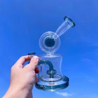 China 6 Inch Mini Glass Beaker Bong Water Pipe with Colored Design OEM Custom for sale