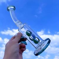 China 6 Inch Mini Glass Beaker Bong Water Pipe with Colored Design OEM Custom for sale