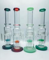 China Exquisite Tree Honeycomb Percolator Glass Water Pipe Bong Oil Rig 31cm for sale
