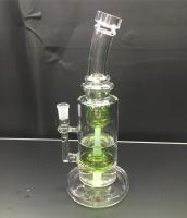 China 10.5 Inch Glass Water Pipe with Bent Neck Tree Perc and 14mm Joint for Smoking for sale