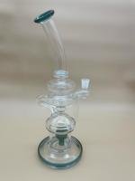China 10.5 Inch Glass Water Pipe with Bent Neck Tree Perc and 14mm Joint for Smoking for sale