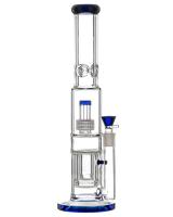 China 16 Inch Honeycomb Percolator Glass Bong with UFO Percolator 18mm Joint 7mm Thick for sale