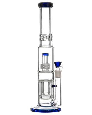 China 16 Inch Honeycomb Percolator Glass Bong with UFO Percolator 18mm Joint 7mm Thick for sale