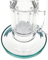 China 16 Inch Honeycomb Percolator Glass Bong with UFO Percolator 18mm Joint 7mm Thick for sale